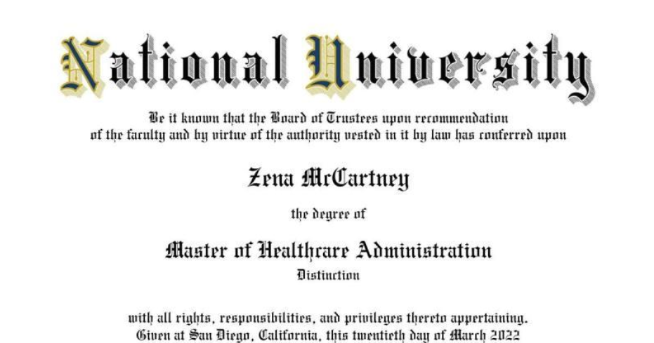 Curriculum Vitae | ZENA F. ROJAS, MHA, MIM